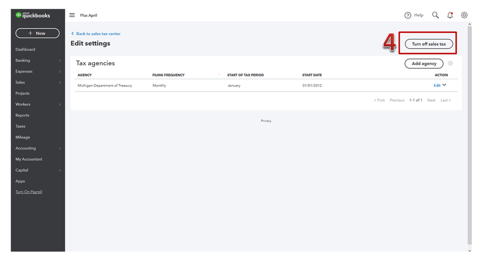 How do I remove sales tax from appearing on invoices?
