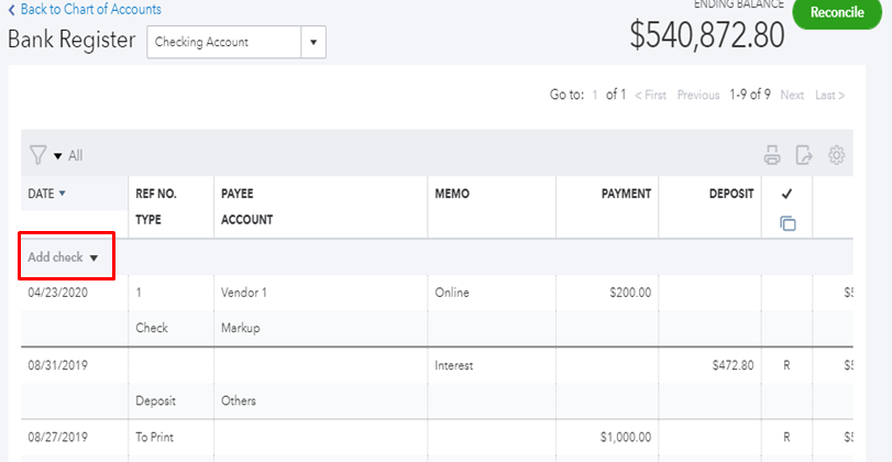 Can I manually enter a hand written check