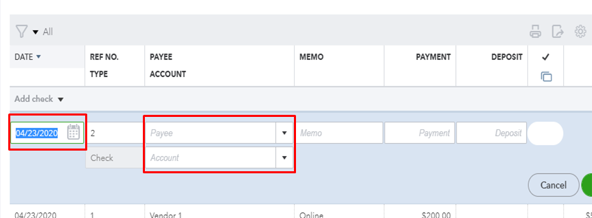 Can I manually enter a hand written check