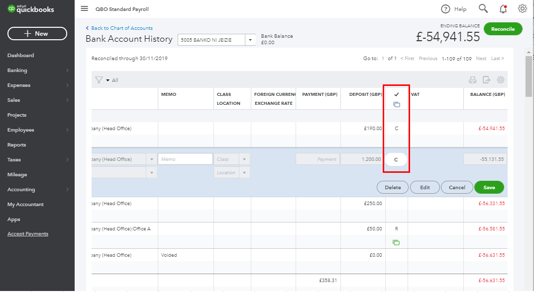 Solved: I have paid a bill via bank trf but it is showing as a cheque ...