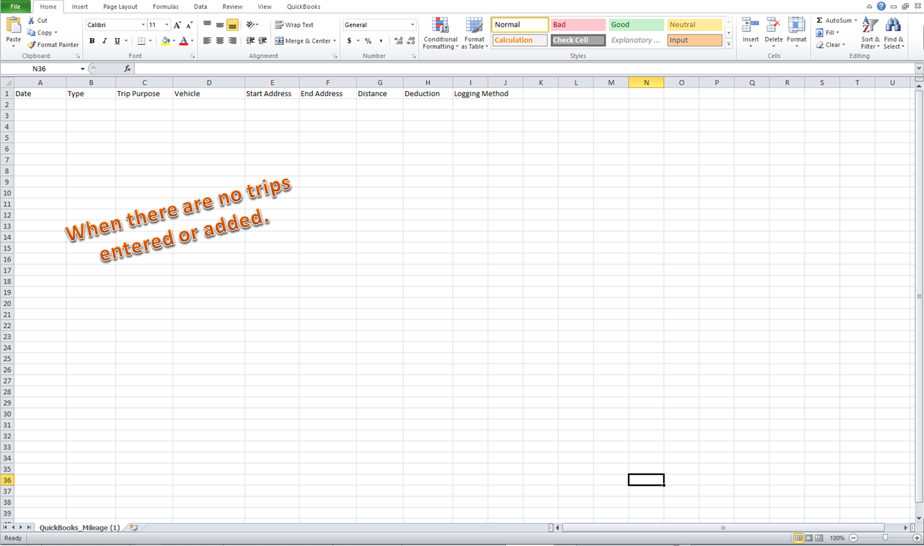 Solved: I have my own mileage log on a spreadsheet. How can I import ...