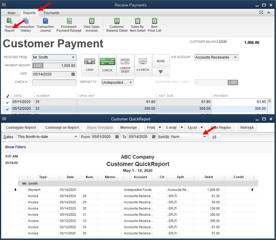 Is there a way to post multiple payments by sorting the open invoices ...