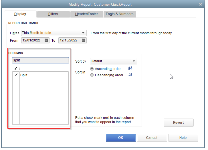 Solved: Is there a way to show the split detail on a Register Report ...