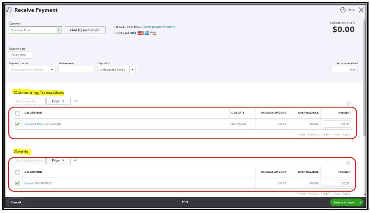 How to record a wire fee that has been deducted when receiving payment ...