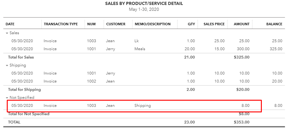 How to get a report to show shipping amounts from the shipping field ...