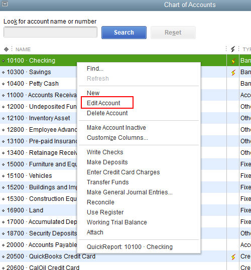 Solved: Chart of Accounts - Changing multiple names at one time ...
