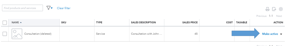 Solved: I made some products and services inactive but now have an ...