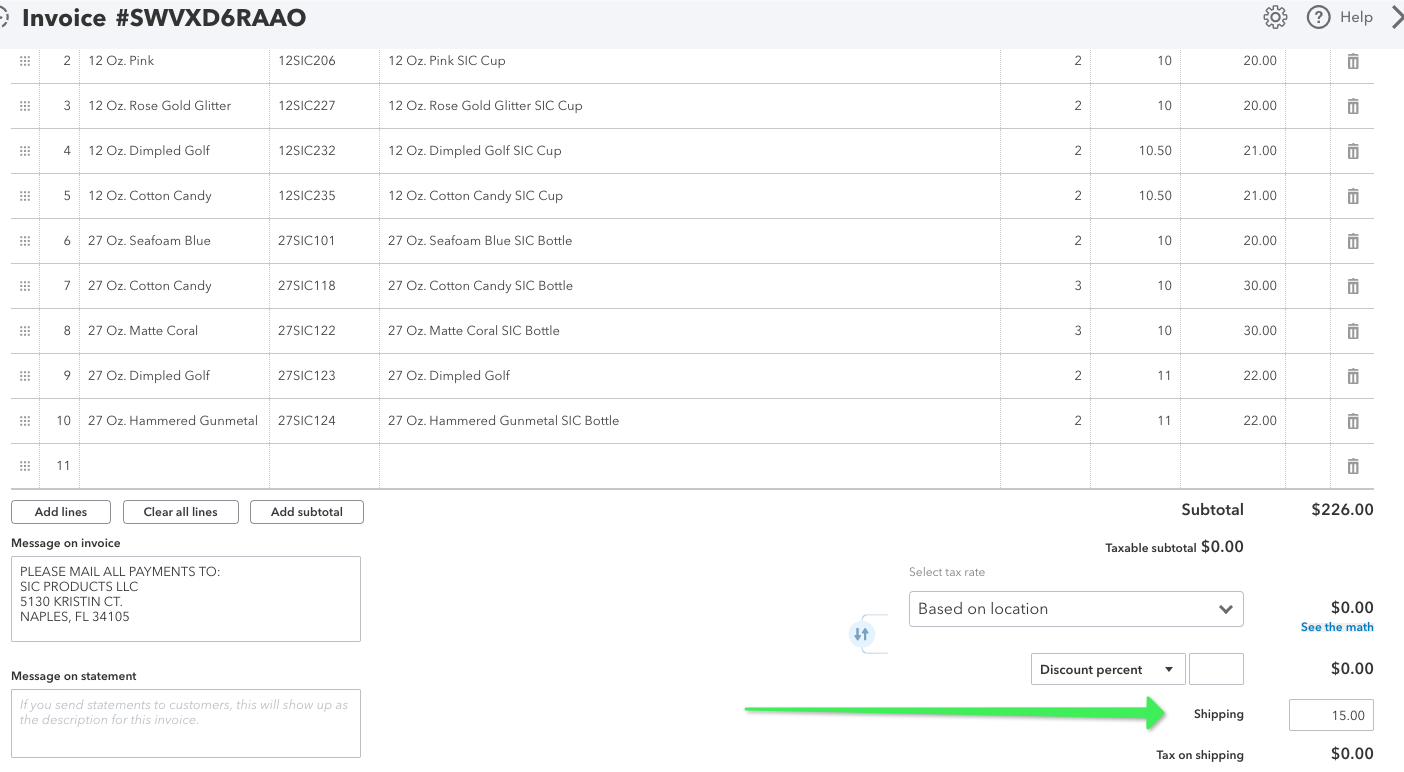 How to get a report to show shipping amounts from the shipping field ...
