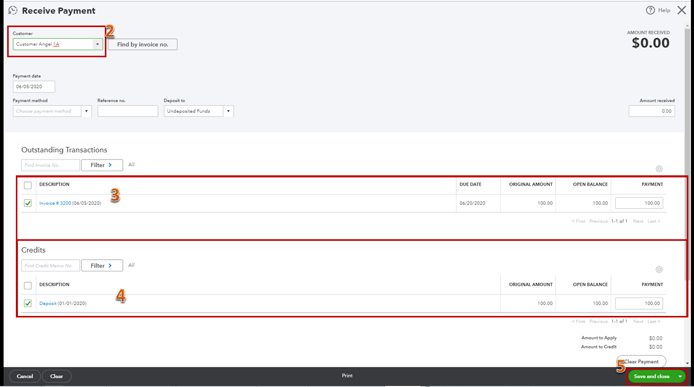 Applying Square payment to an Invoice