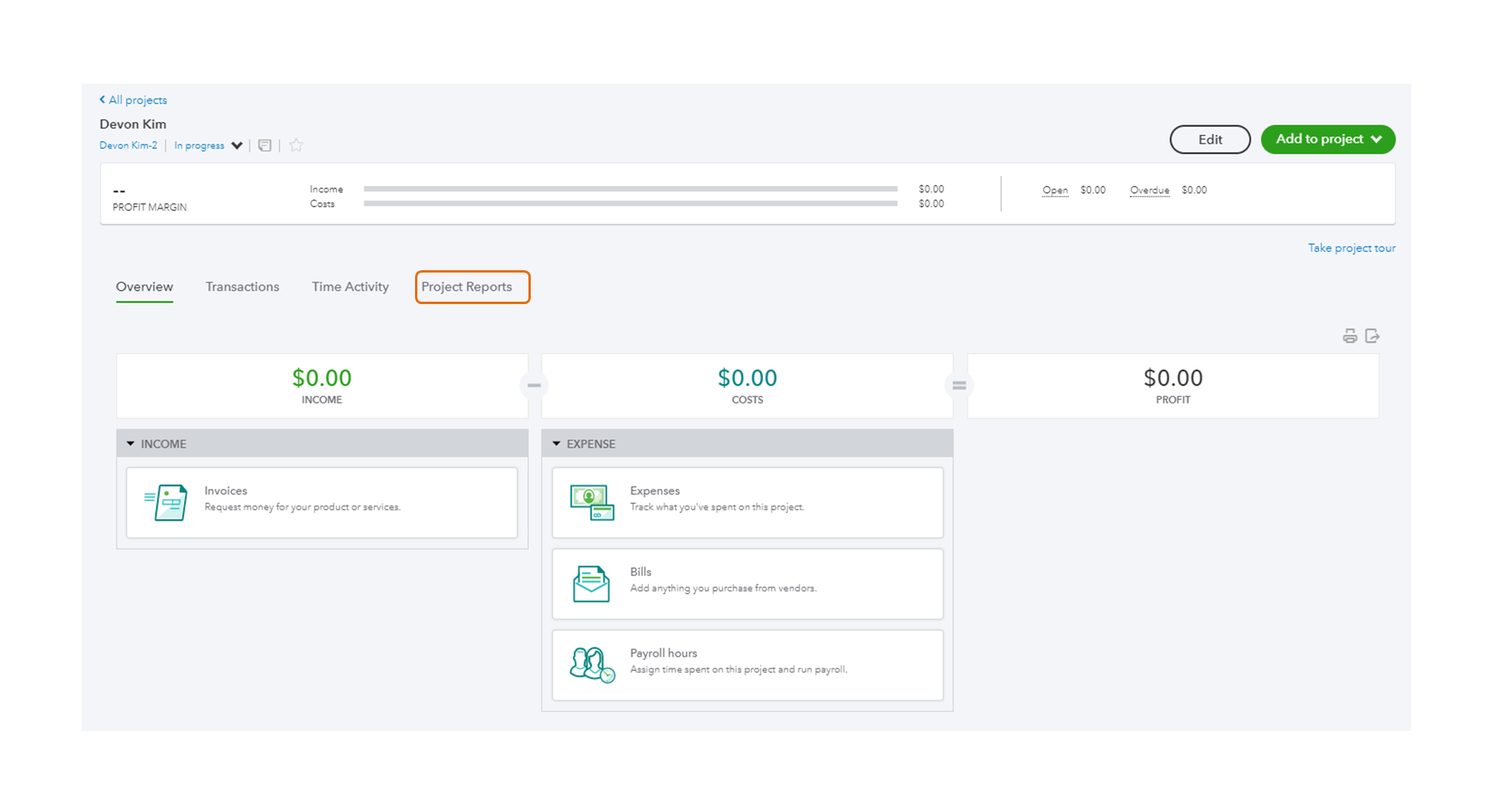 Customer Type/Projects/Reporting