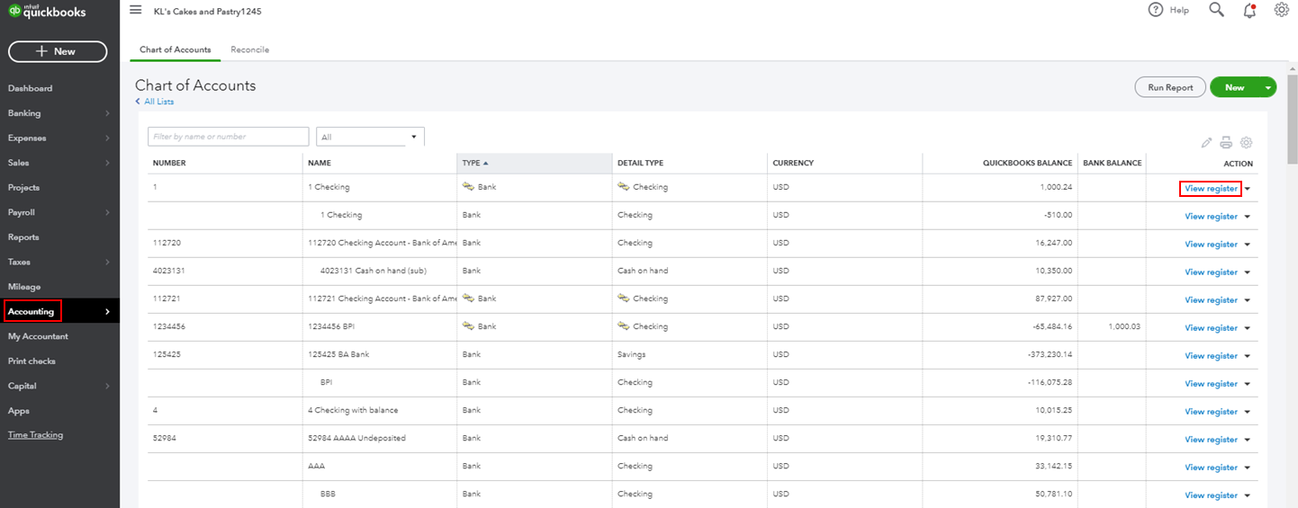 Solved: Running bank balance