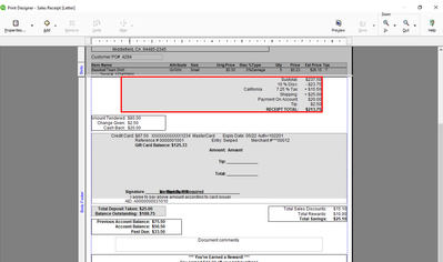 Need to print multiple tax lines in Quickbooks Point of Sale