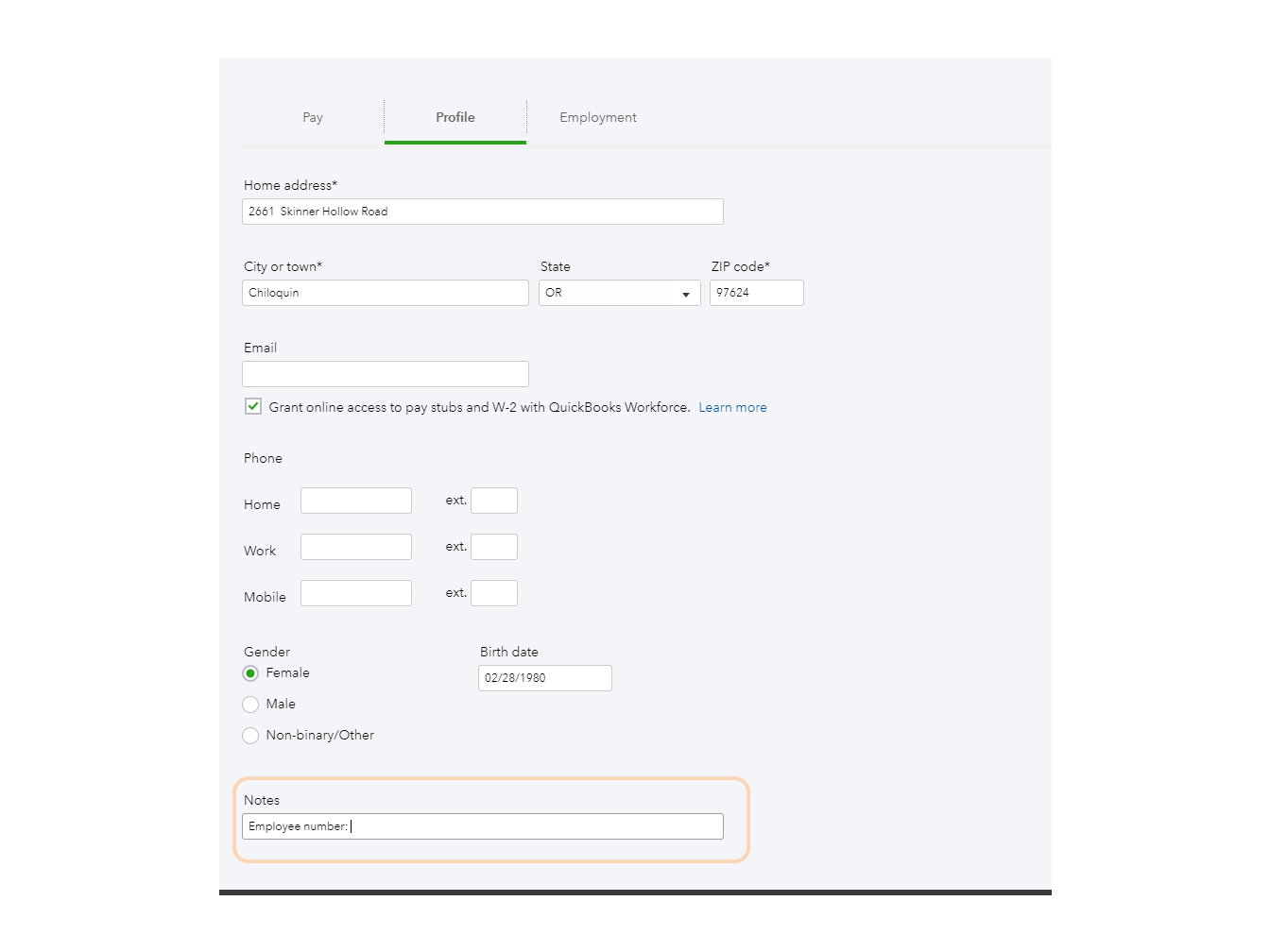 Solved: Can I assign an employee number to my employees?