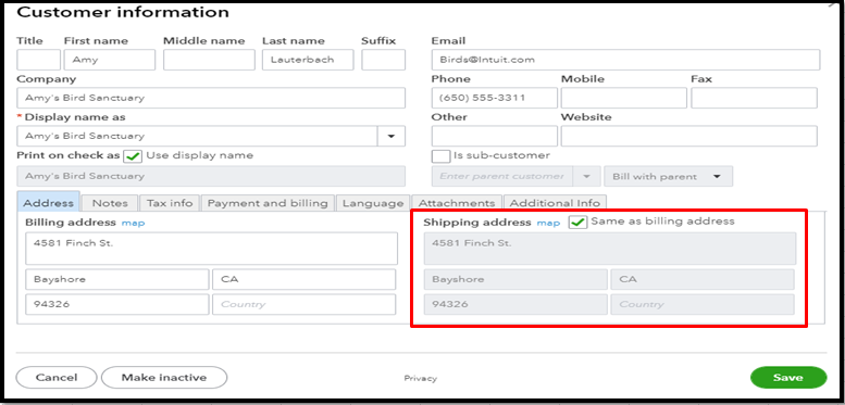 Solved: Why will customer shipping address not populate in purchase ...