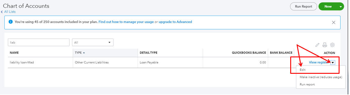 Opening balance equity