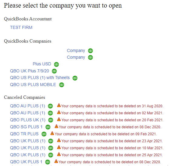 How to create a new company in QB?