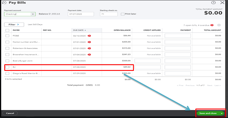 Finding a matching invoices / credit memos for a bank entry