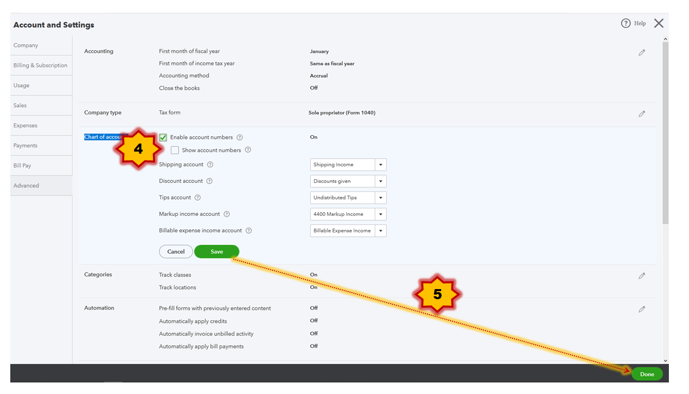 I cant see account numbers | QuickBooks Community