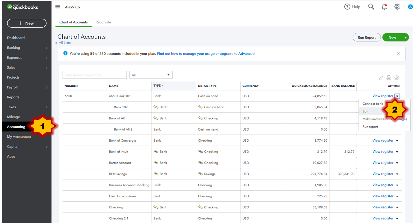 I cant see account numbers