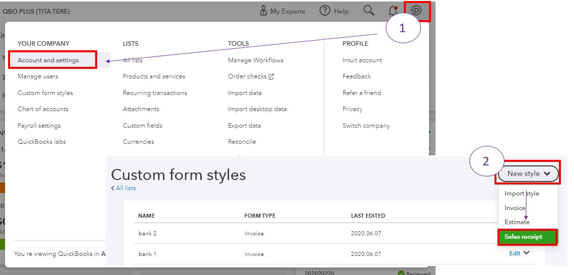 Check number on Sales Receipt | QuickBooks Community