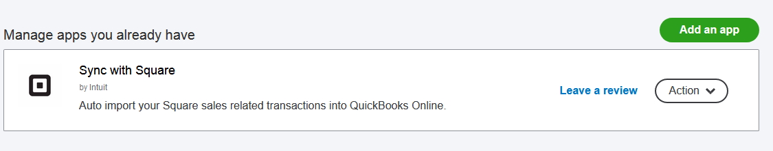 Quickbooks Online Square