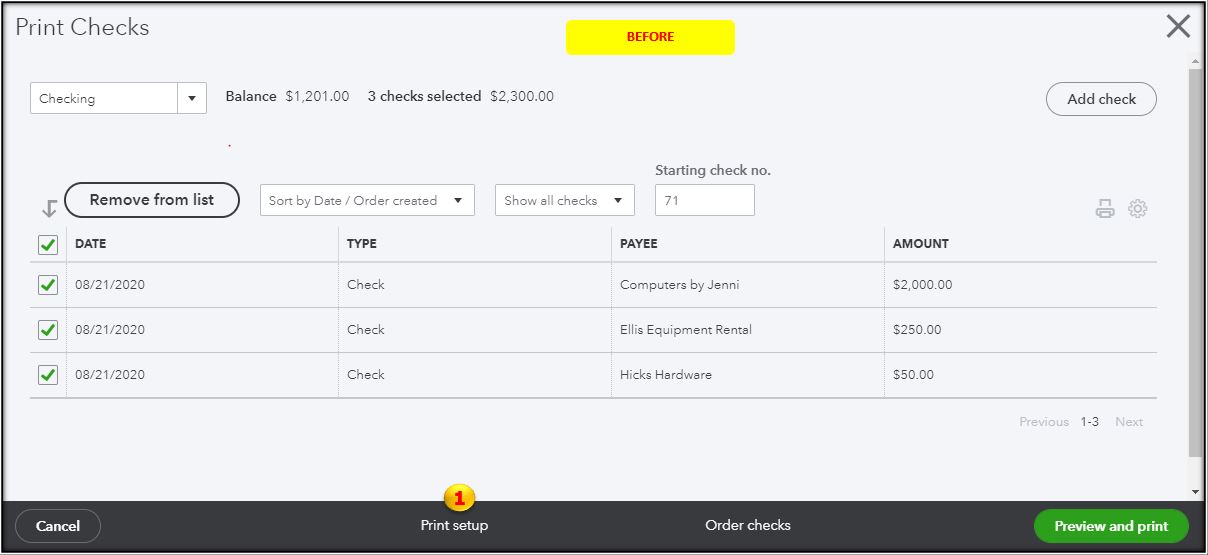 Solved: Printing checks