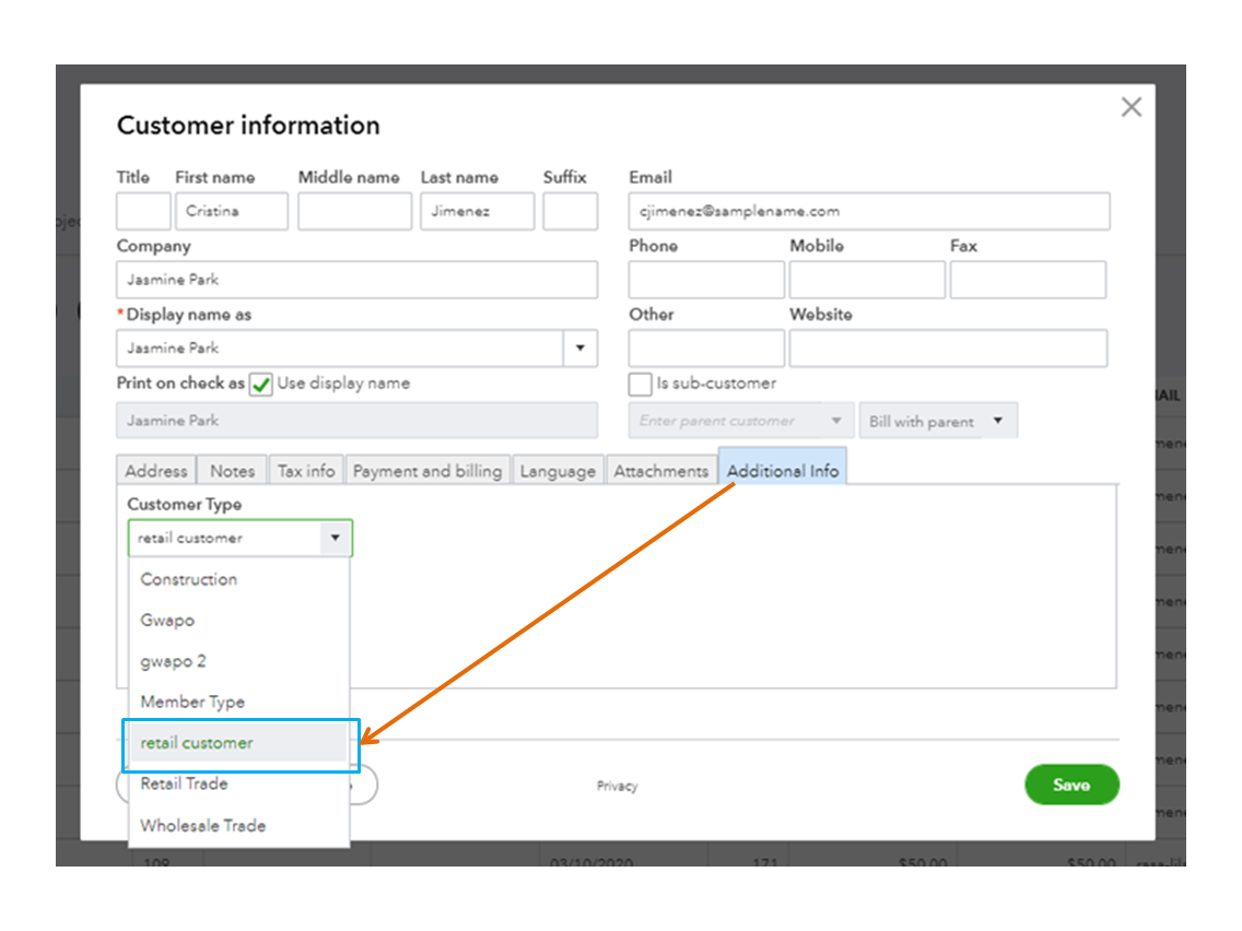 Solved: How do I assign customer types - for example retail customer vs ...