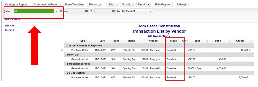 Solved: Problem with the report "Transaction List by Vendor"