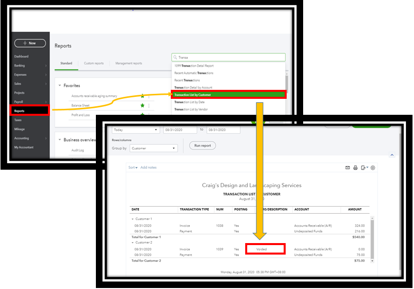 Solved: Void an invoice already paid