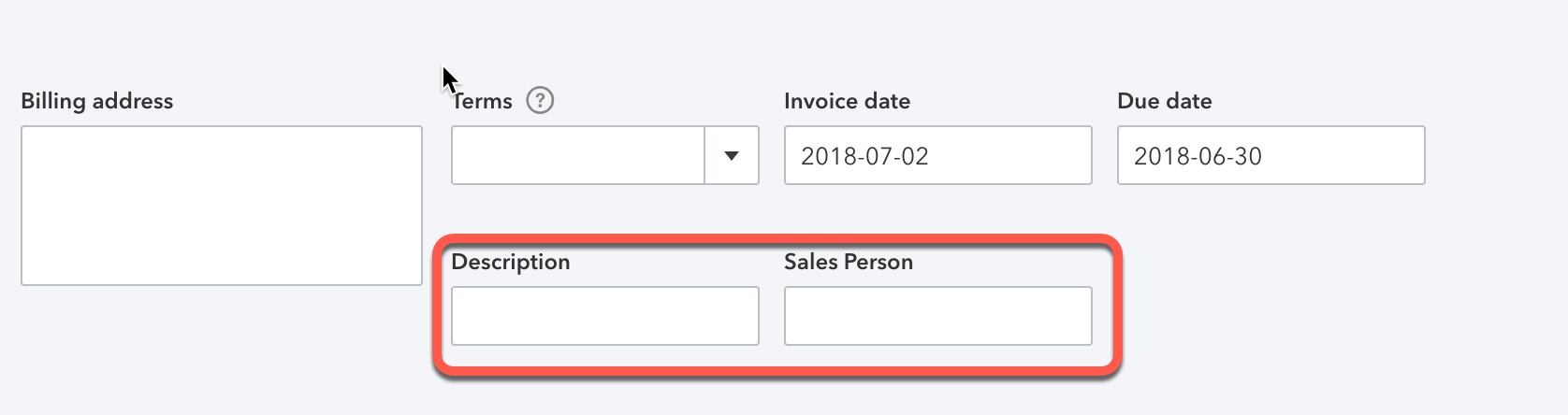 Import customer fields in Invoice into QBO