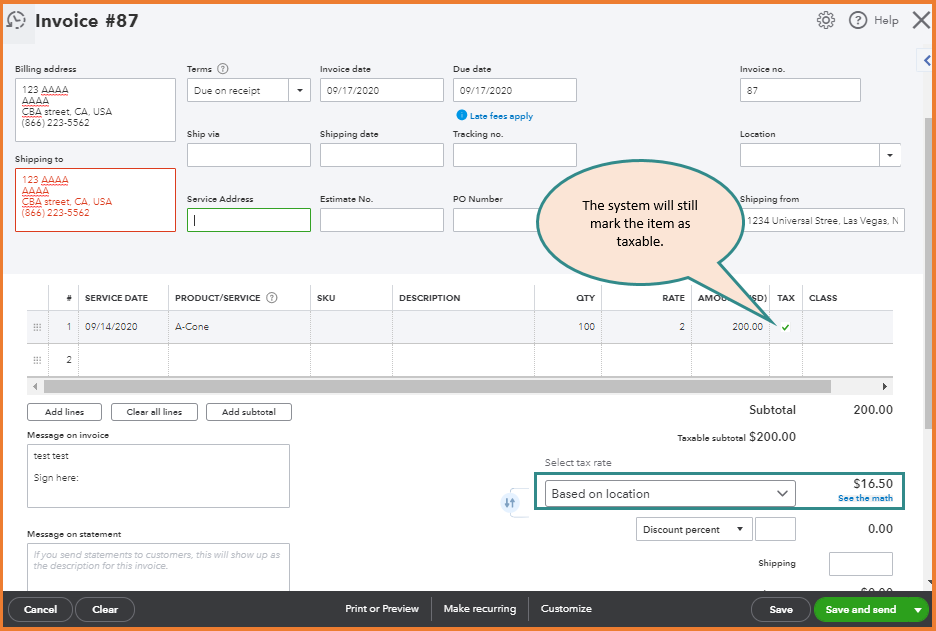 Solved: Customer Taxable status