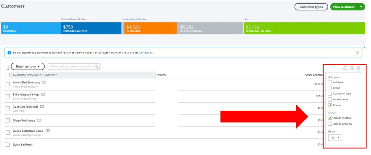 When I try to view the inactive customers they are not showing up when ...