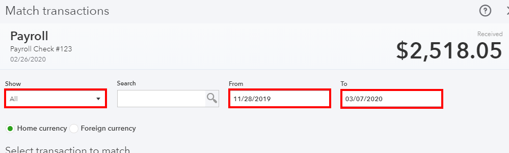 Matching bank transaction to multiple journal entries