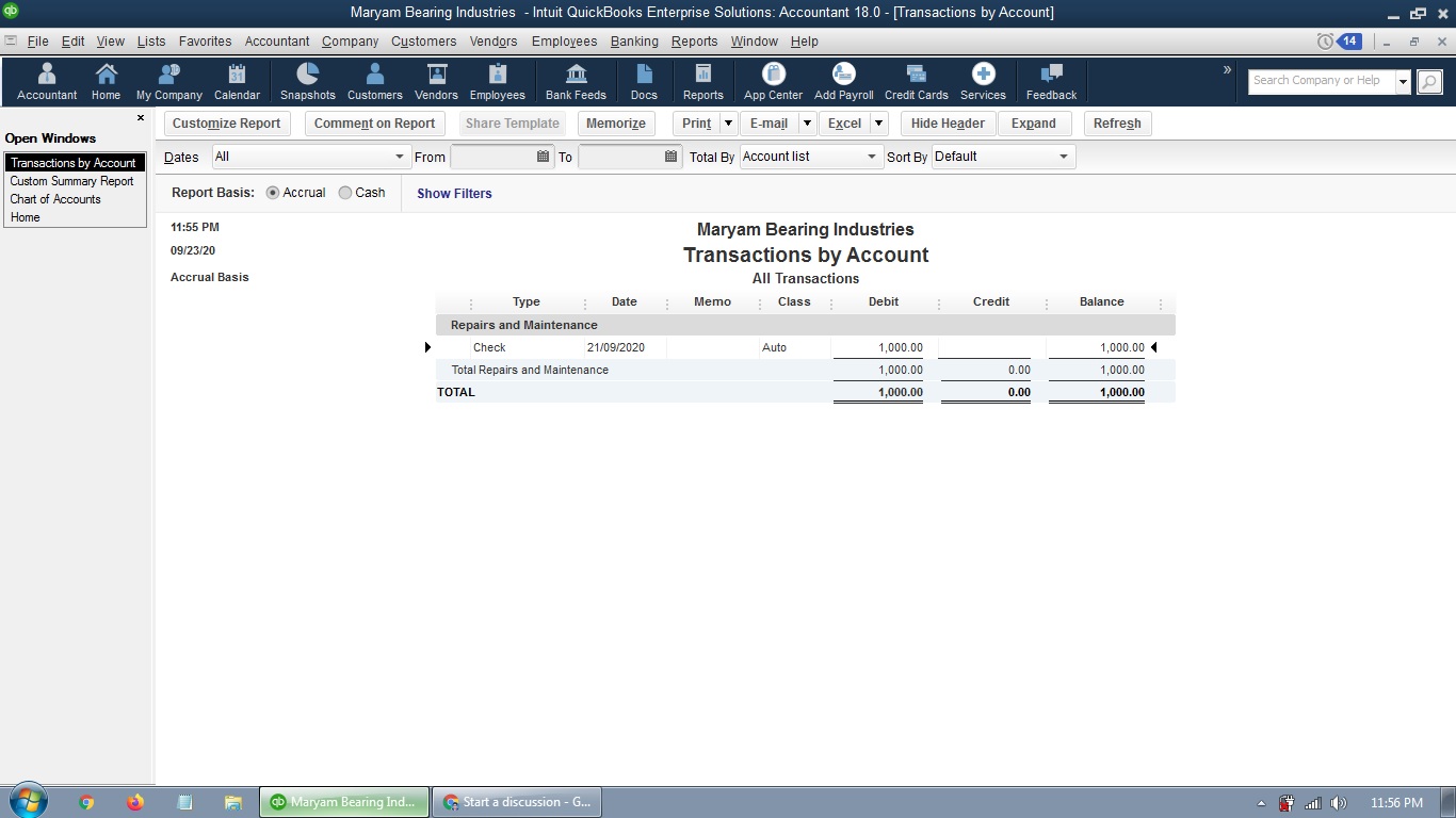 Custom Summary Report