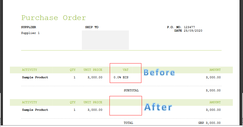Purchase Order Template Quickbooks
