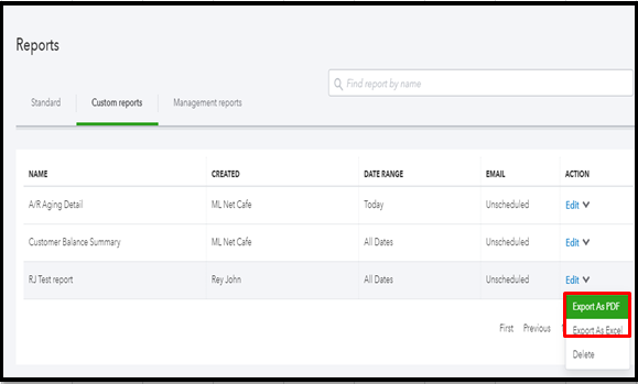 Solved: How do I share custom reports with other users on my account?
