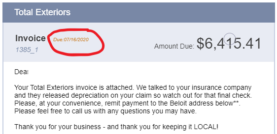 Changing due date on email | QuickBooks Community