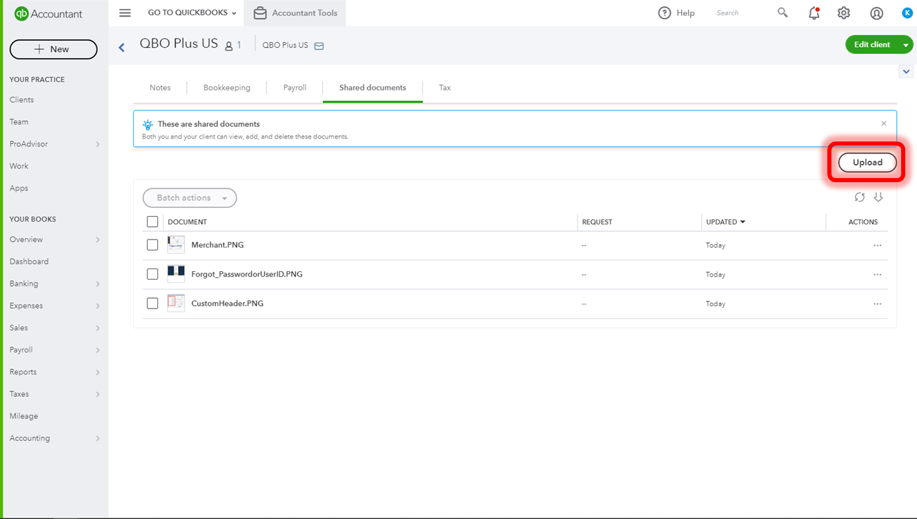 Solved: Share files with accountant