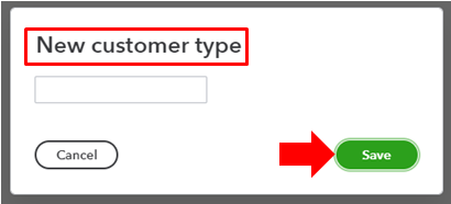 Creating Customer Types