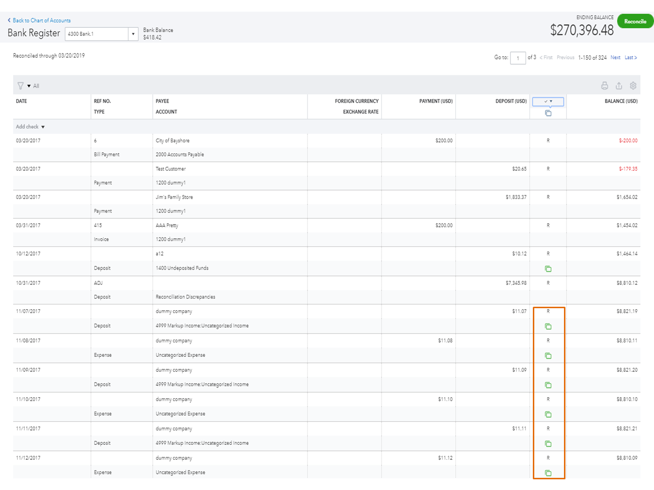 How do I correct uncleared transactions in the reconciliation report ...