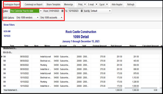 Solved: quickbooks desktop Vendor Report for 1099 purposes