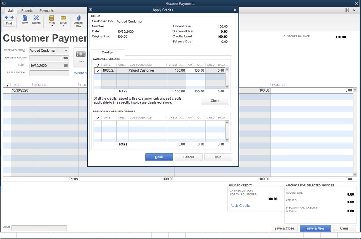 How to clear out offsetting journal entries and credits