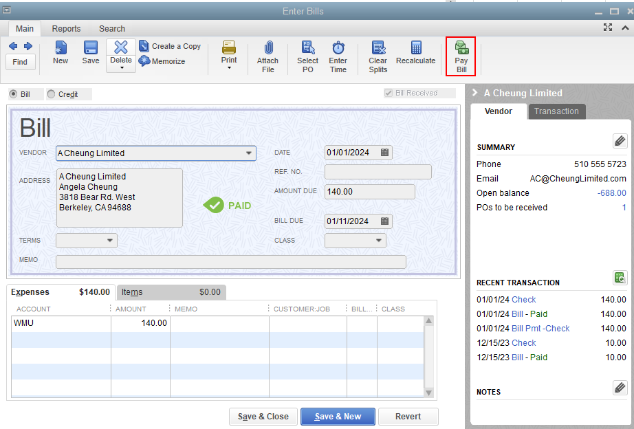 Quickbooks Desktop 2013 - PAY BILLS PAGE has changed and is not showing ...