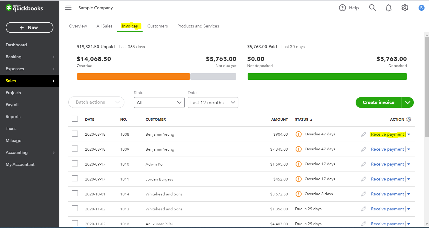 Entering Interac E-Transfer as invoice payment