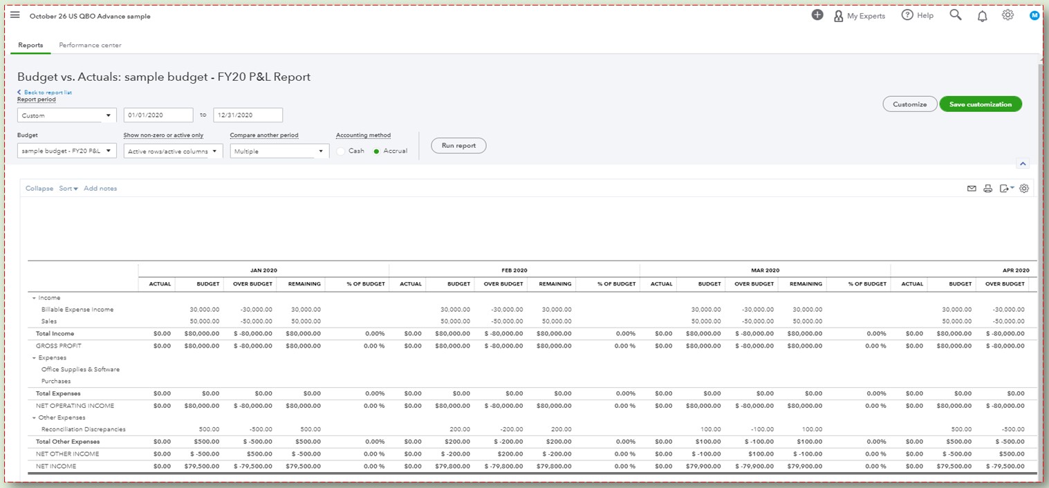 Solved: QuickBooks Online Advanced Reports | QuickBooks Community