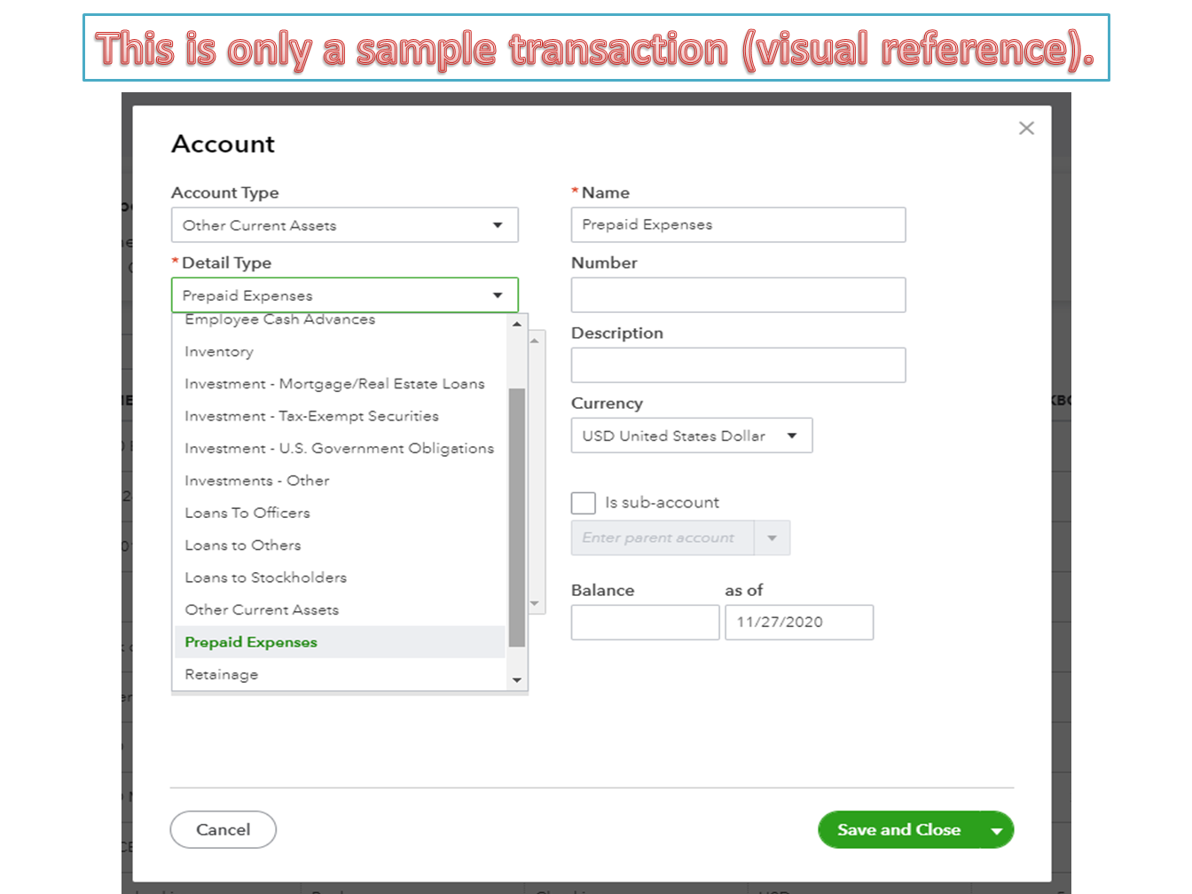 How to enter transaction in Liability Account