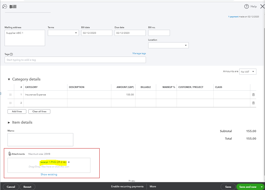 Solved: Multiple receipts uploaded that relate to one transaction - how ...