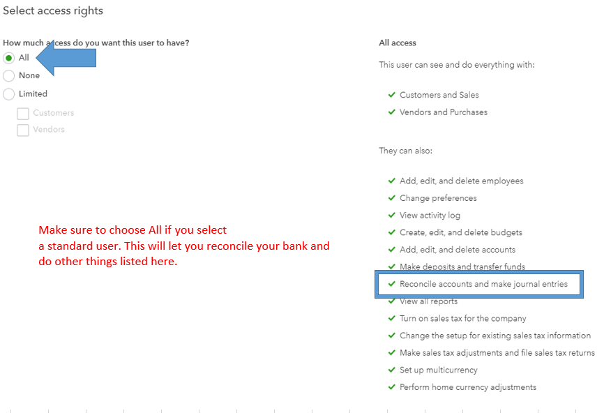 QB has disabled our system administrator