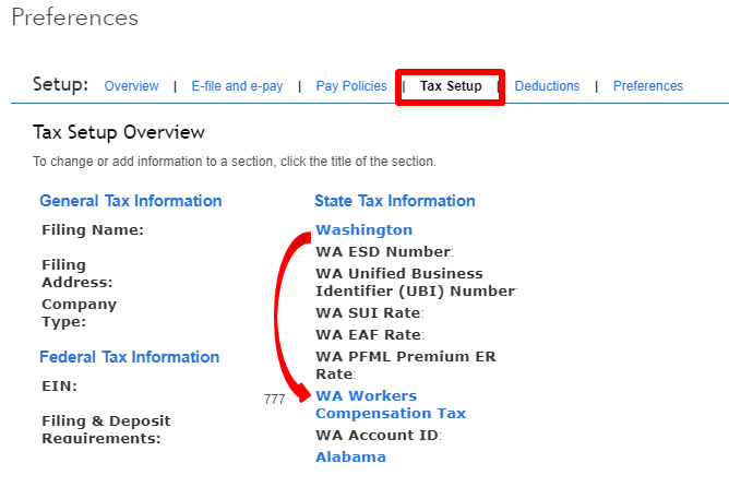 How do I update next year's WA Workers Comp rates for existing Class Codes?