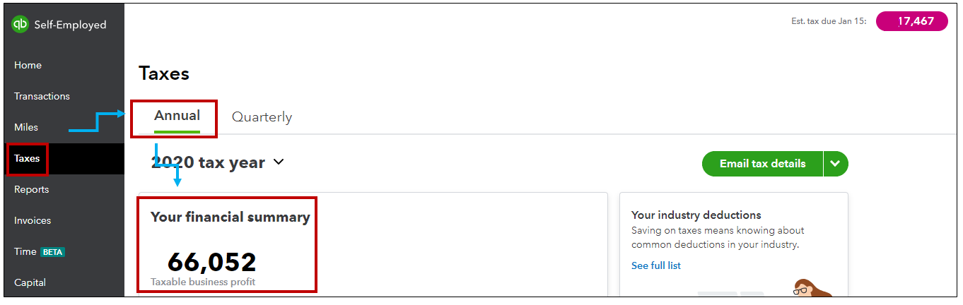 Solved: Does QB Online, used as a sole trader, calculate an estimate of ...